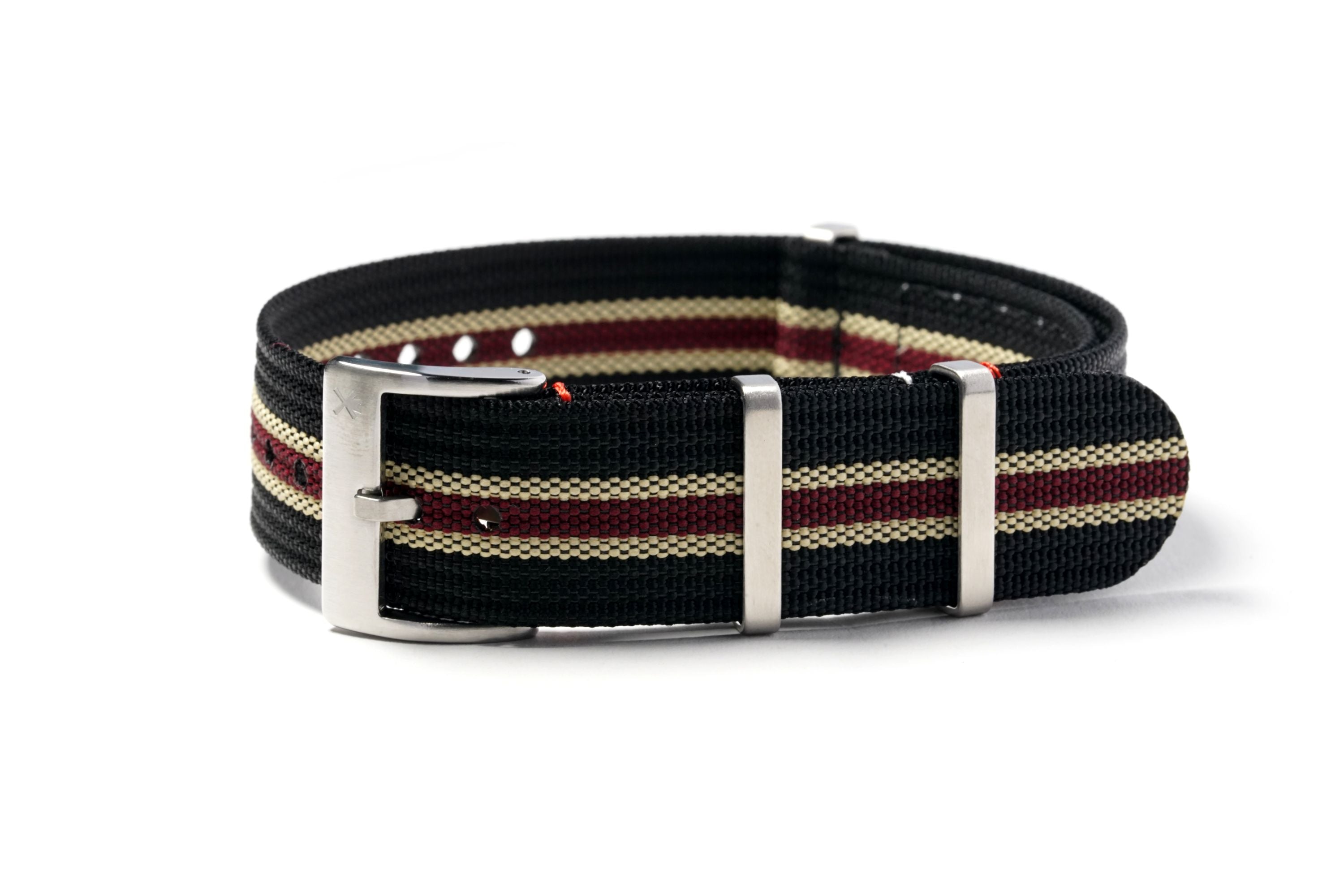 Black Beige Red Ribbed Nylon Watch Strap – Strap Mill Canada