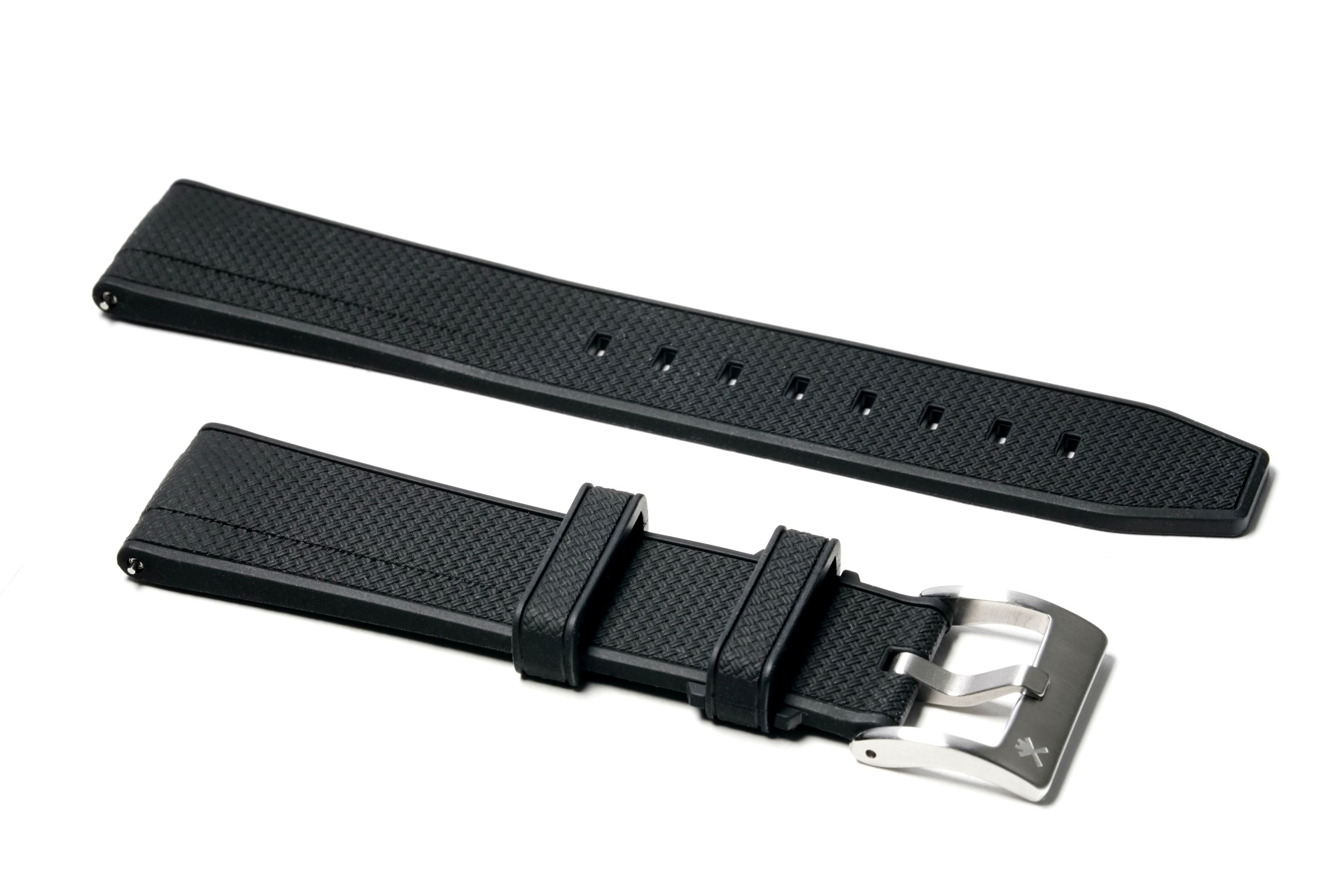 Black Engineer I Fluorine Rubber Watch Strap – Strap Mill Canada