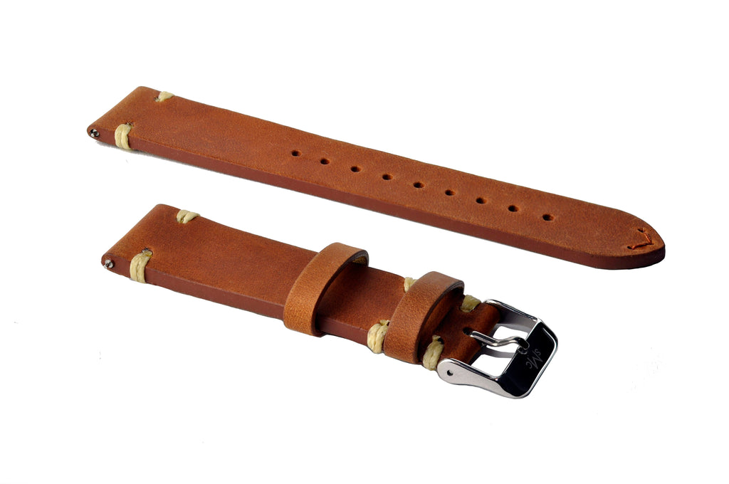 18mm Vintage Chestnut Brown Leather Strap (Clearance) – Strap Mill Canada